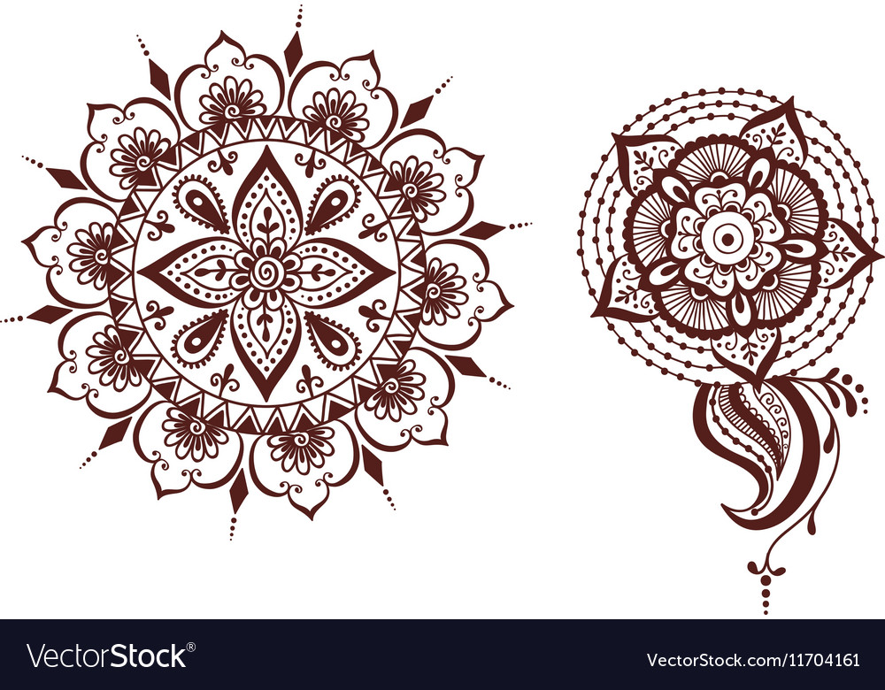 Mehendi pattern Royalty Free Vector Image - VectorStock