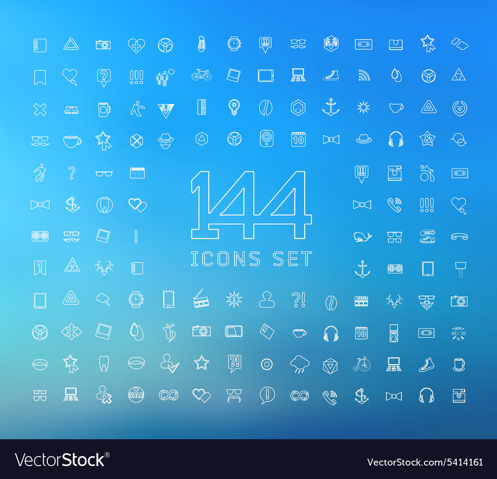 Modern thin line icons for web and mobile Vector Image