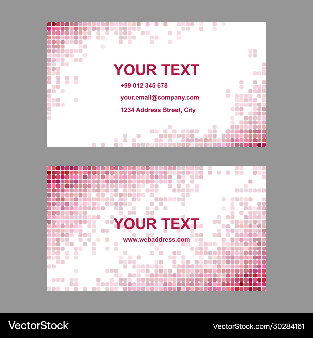 Red abstract business card template design Vector Image