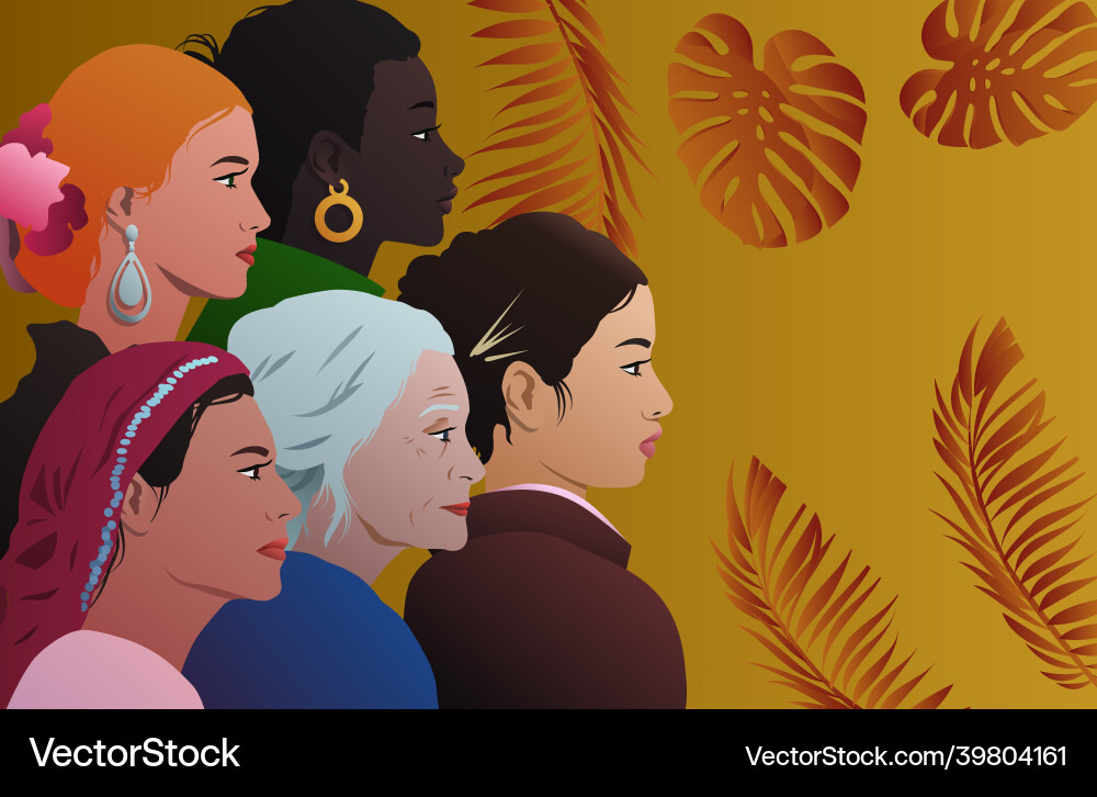 Set of multi ethnic women Royalty Free Vector Image