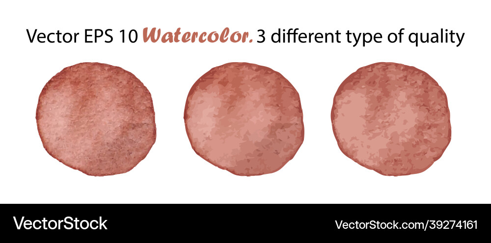 Watercolor brush stroke splash circle Royalty Free Vector