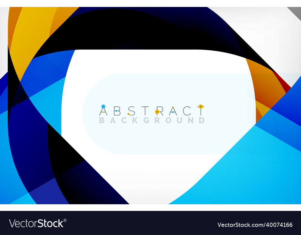Abstract square shape with overlapping waves Vector Image