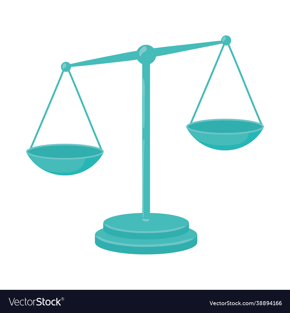 Equal Balance Scale Royalty Free Vector Image VectorStock