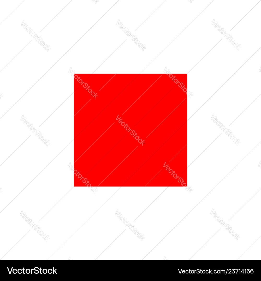 Mockup of blank square red icon template Vector Image