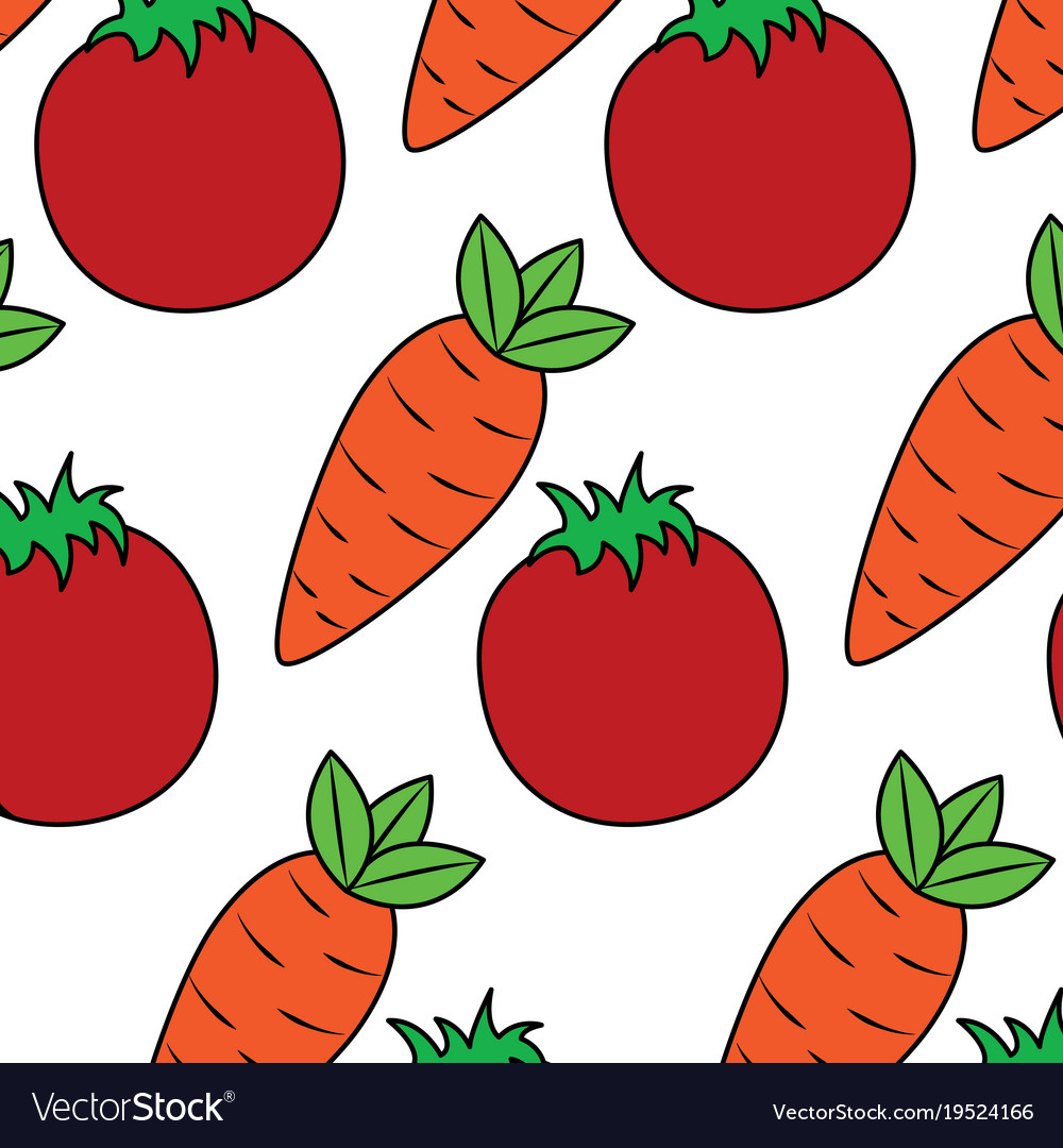 Vegetable pattern image Royalty Free Vector Image