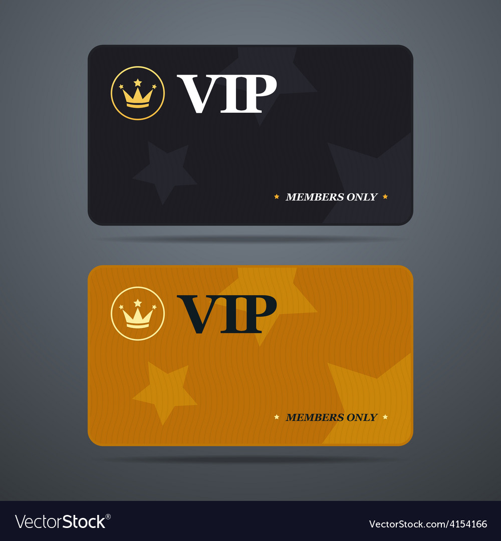 Vip Card Template With Logo And Abstract Vector Image