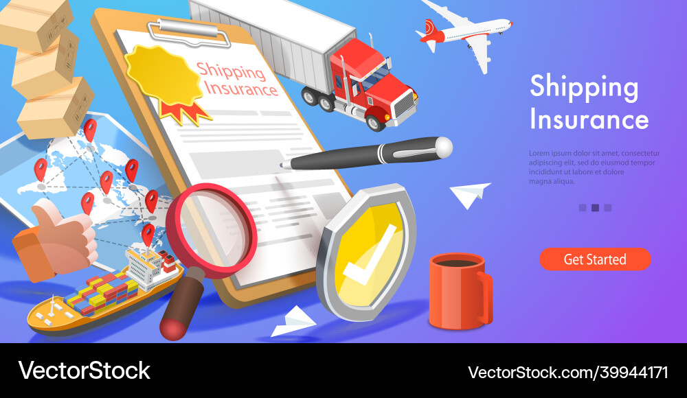 3d conceptual of shipping Royalty Free Vector Image