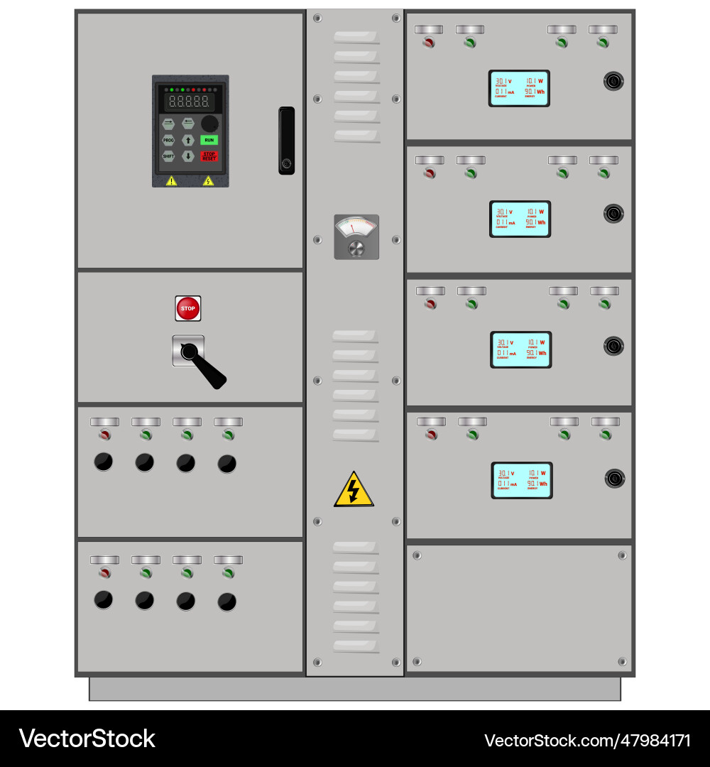 Control panel production Royalty Free Vector Image