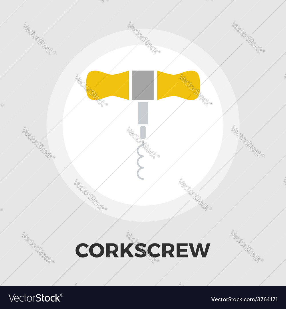 Corkscrew flat icon Royalty Free Vector Image - VectorStock