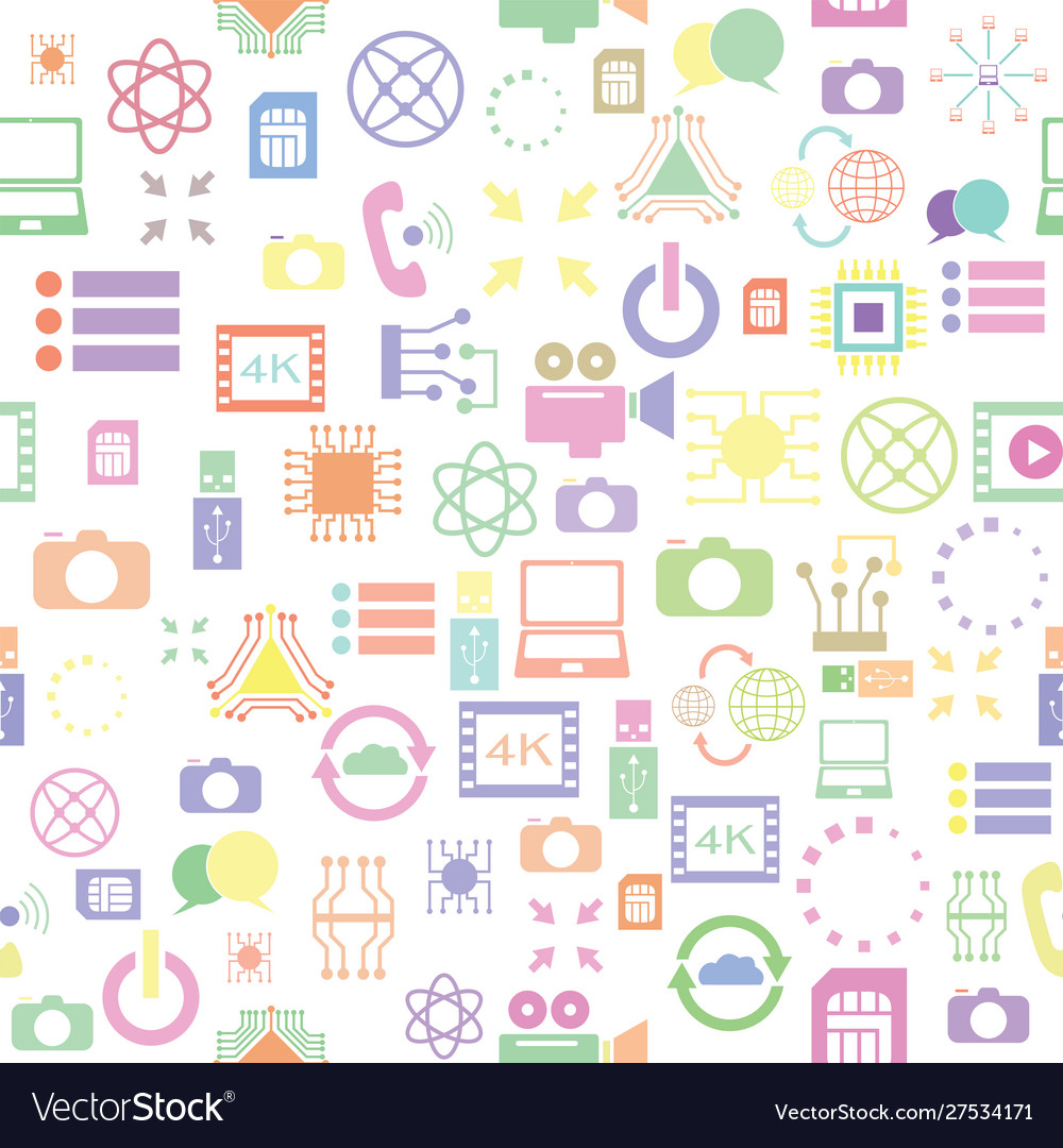 Digital seamless pattern background icon Vector Image