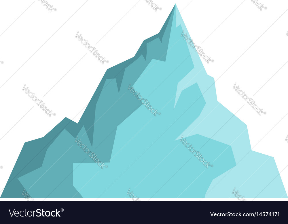 Iceberg icon isolated Royalty Free Vector Image