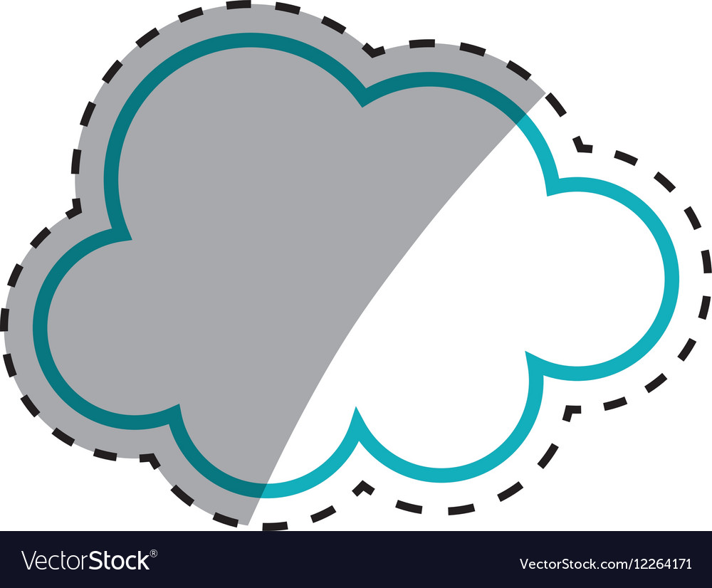 Isolated cloud symbol Royalty Free Vector Image