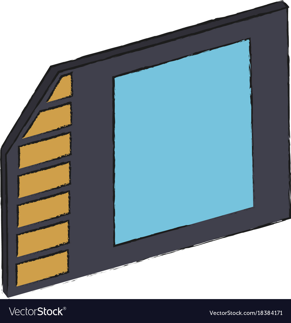 Micro sd storage Royalty Free Vector Image - VectorStock