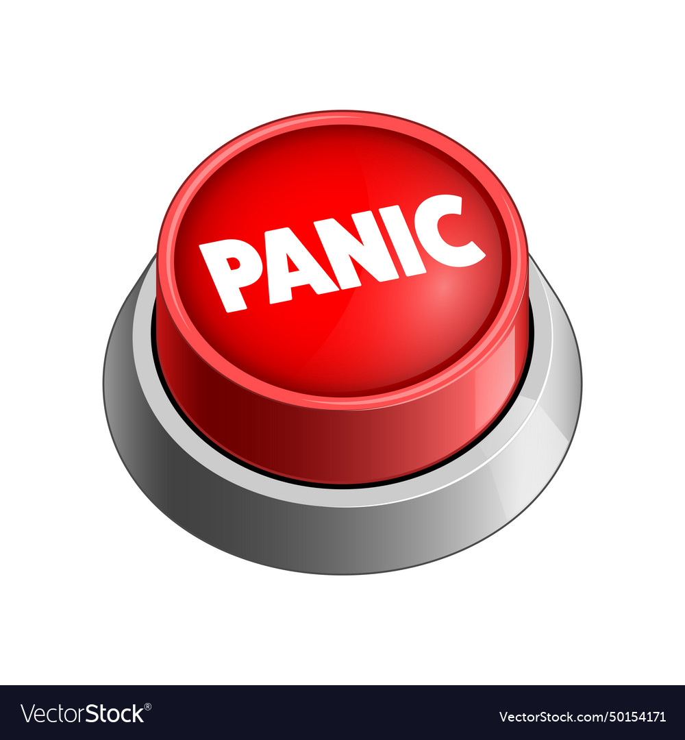 Panic red button Royalty Free Vector Image - VectorStock
