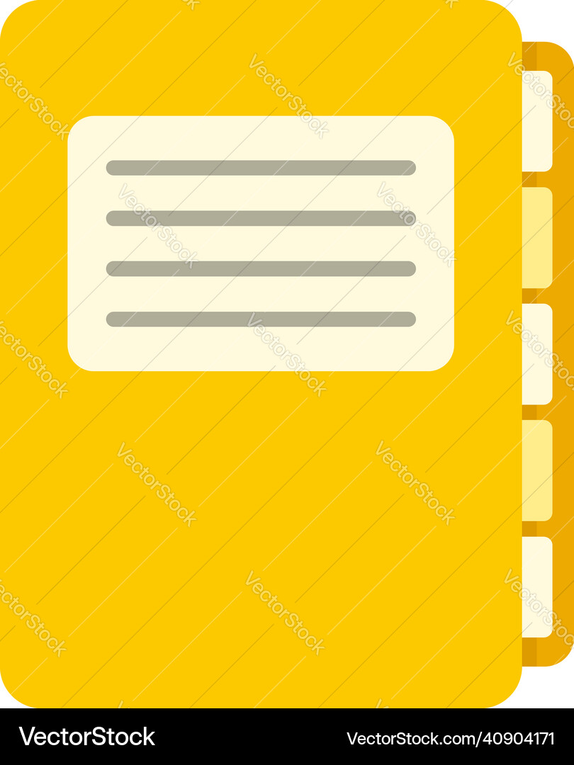 Purchasing manager folder icon flat isolated Vector Image