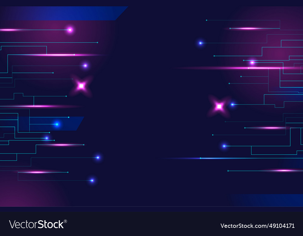 Realistic technology cyber background Royalty Free Vector