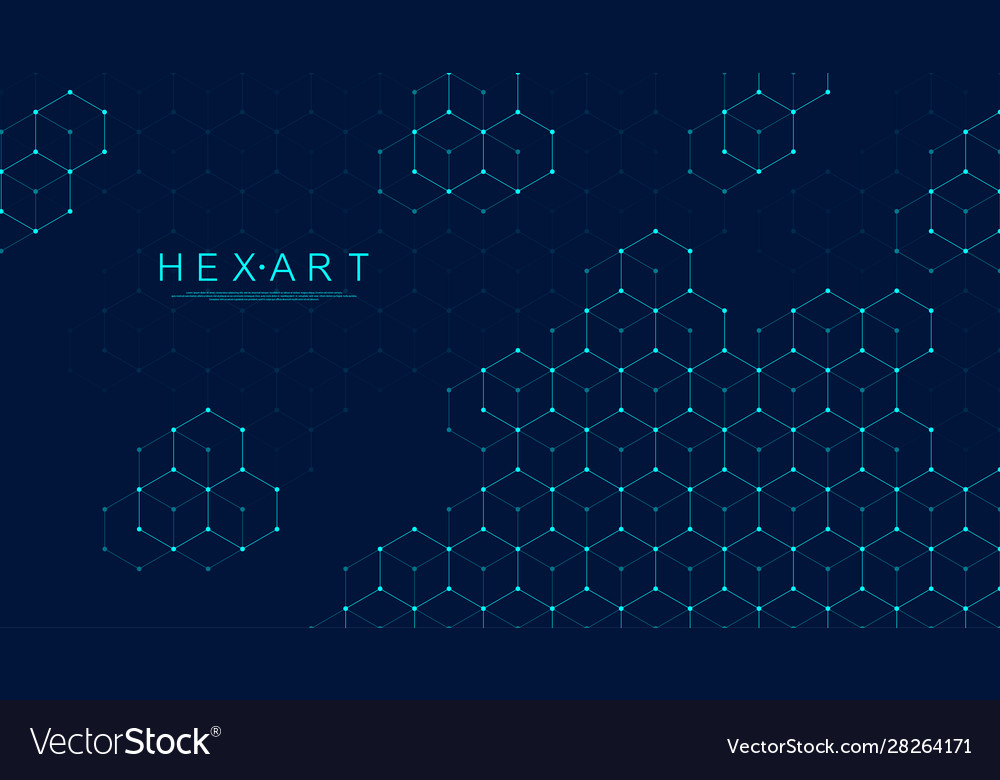 Technology abstract lines and dots connect Vector Image