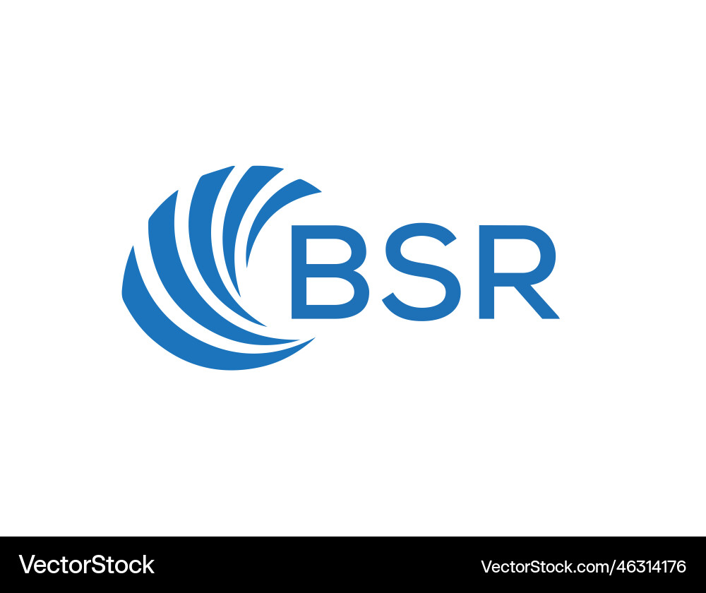 Bsr abstract business growth logo design on white Vector Image