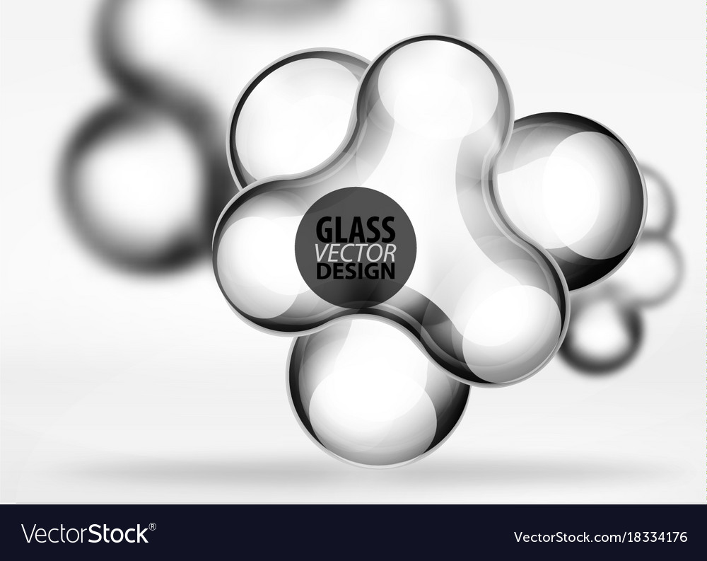 Digital techno bubble background template Vector Image