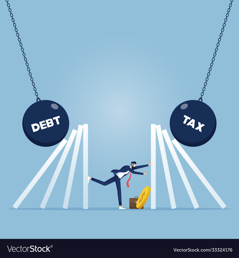 Domino effect and problem solving Royalty Free Vector Image