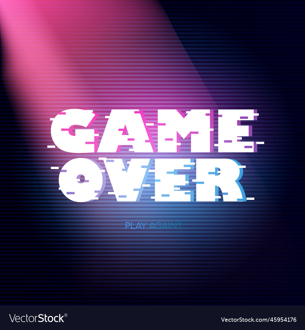 Game over background Royalty Free Vector Image