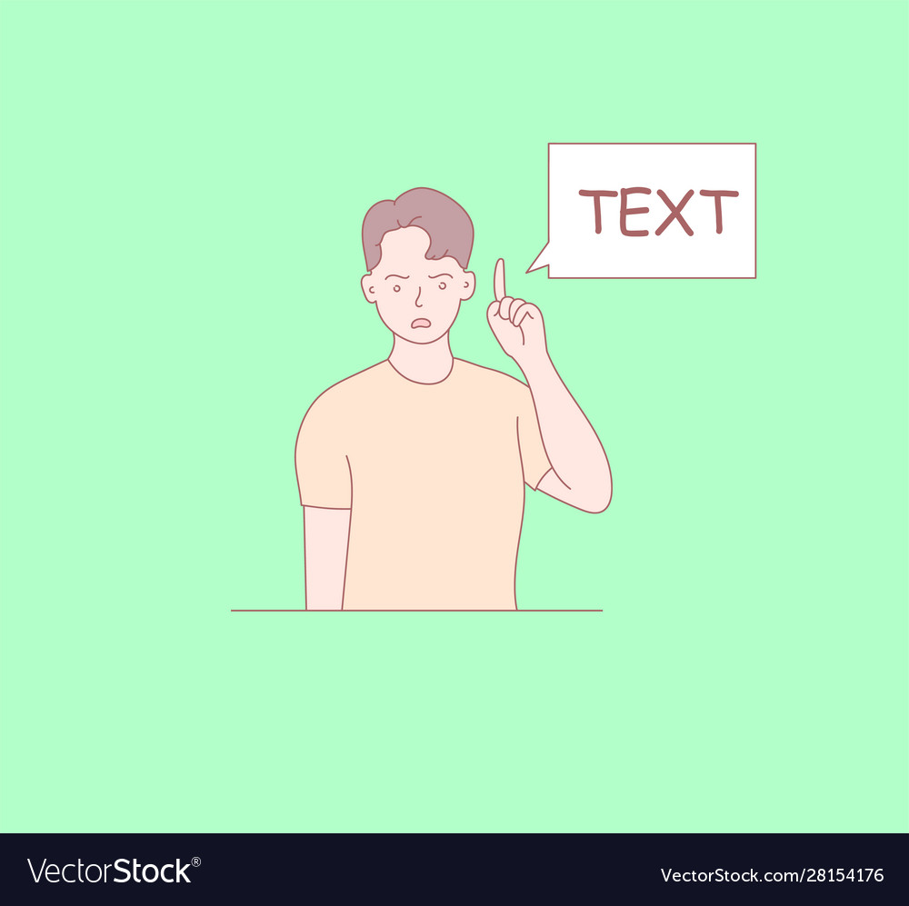 Man tablet text Royalty Free Vector Image - VectorStock