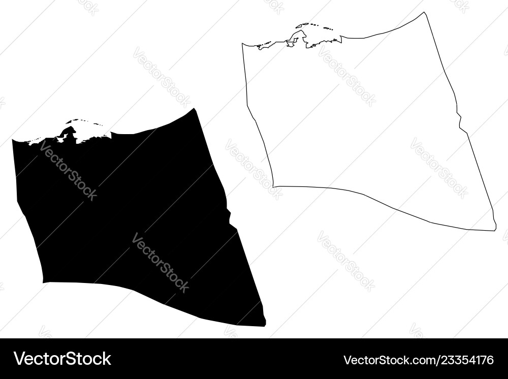 North sinai governorate map Royalty Free Vector Image