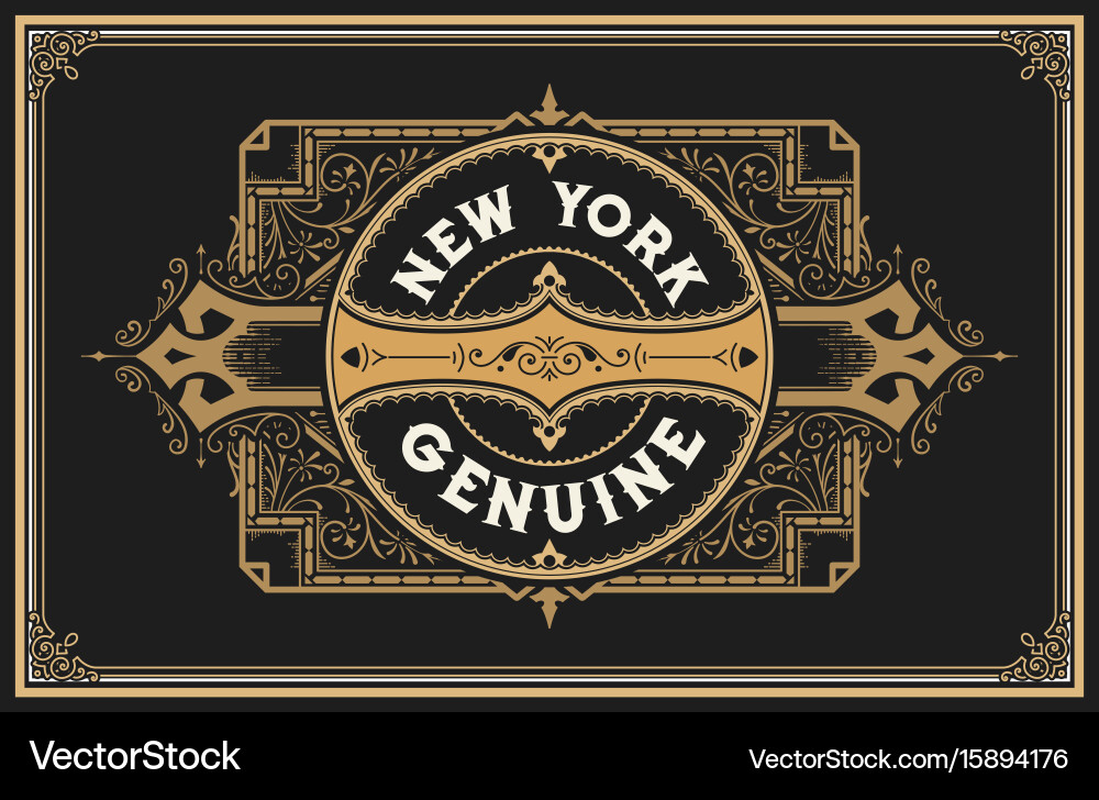 Old card style with floral details Royalty Free Vector Image