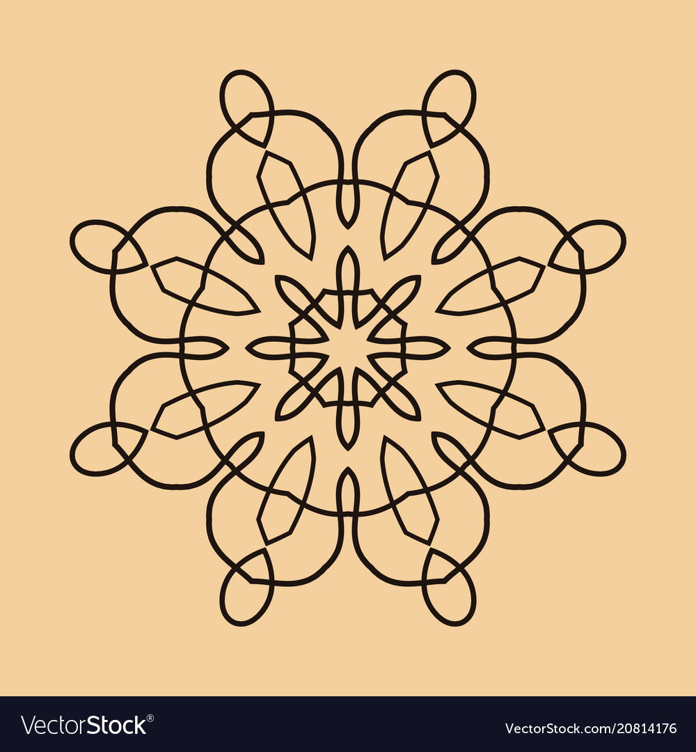 Round ornament pattern Royalty Free Vector Image