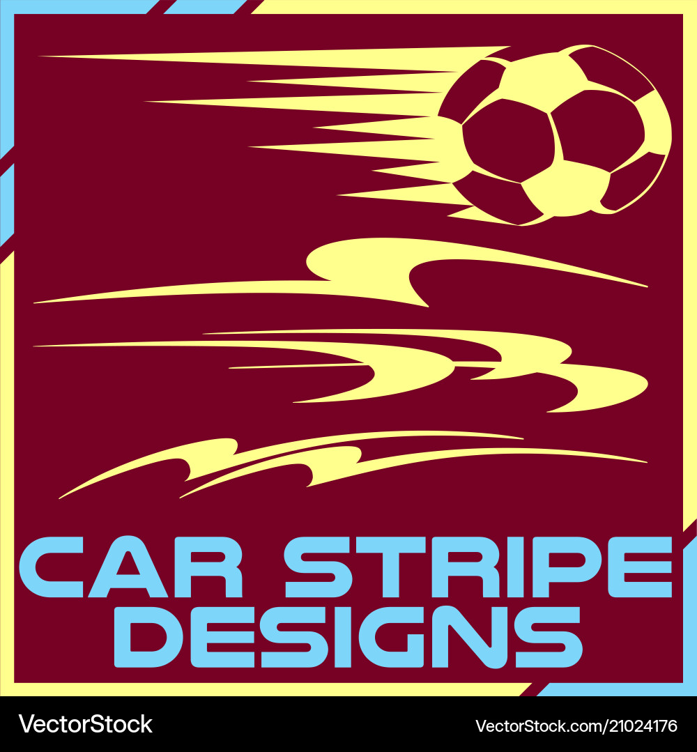 Tribal and cool car stripe design set adhesive Vector Image