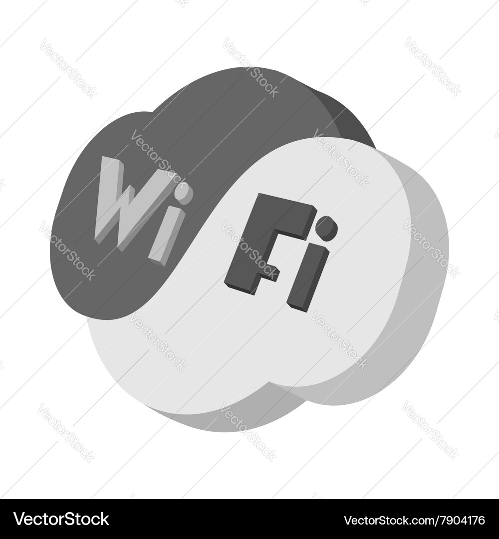 Wifi sign icon cartoon style Royalty Free Vector Image