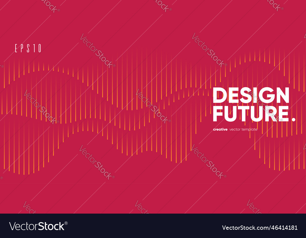 Abstract background with wavy linear pattern Vector Image