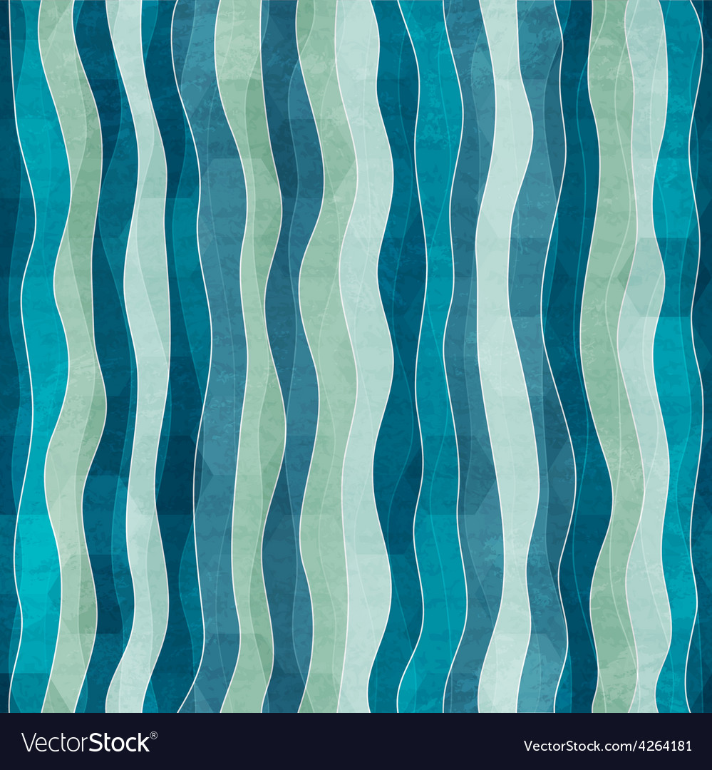 Abstract wave seamless pattern with grunge effect Vector Image