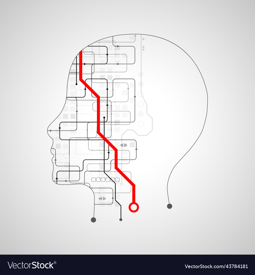 Artificial intelligence ai and big data concept Vector Image