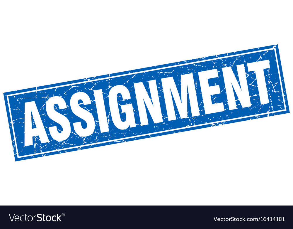 Assignment square stamp Royalty Free Vector Image