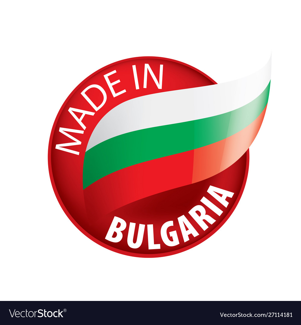 Bulgaria flag on a white Royalty Free Vector Image