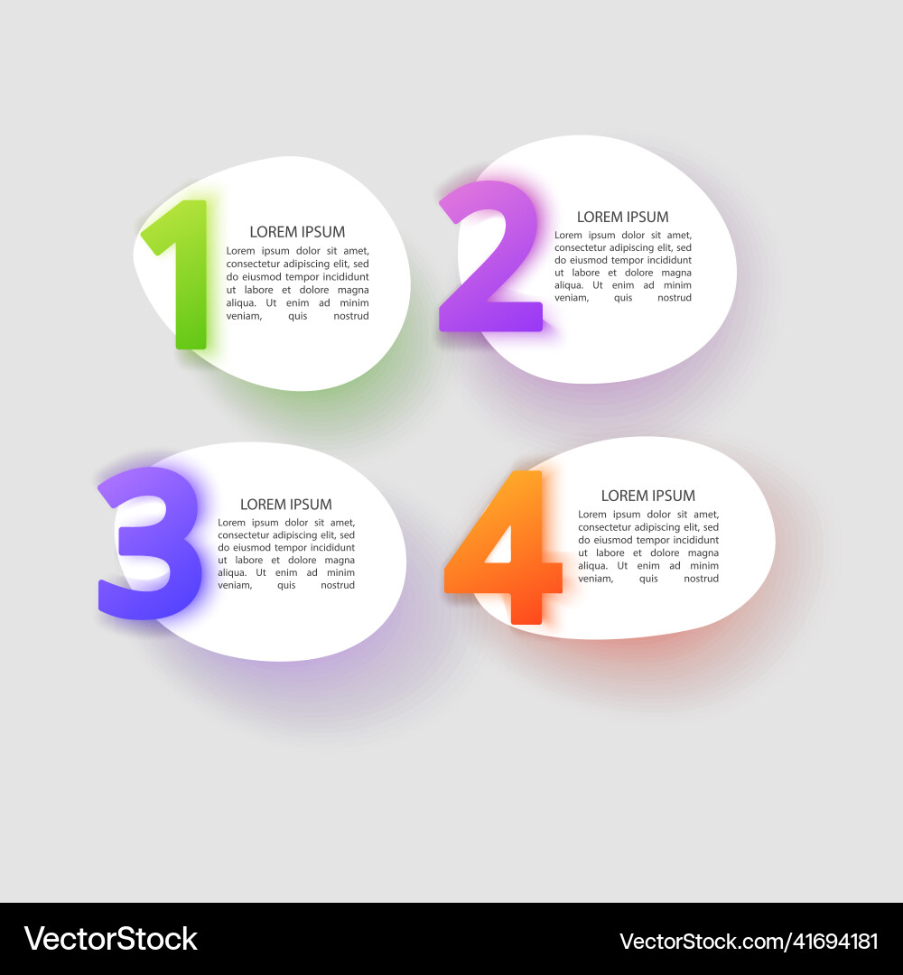 Business infographic template design with numbers Vector Image