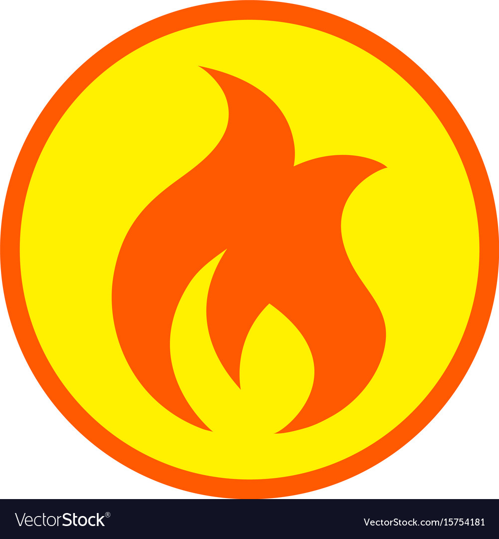 Flame icon Royalty Free Vector Image - VectorStock