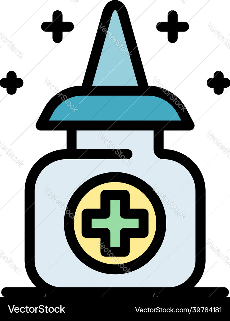 Nasal spray icon color outline Royalty Free Vector Image