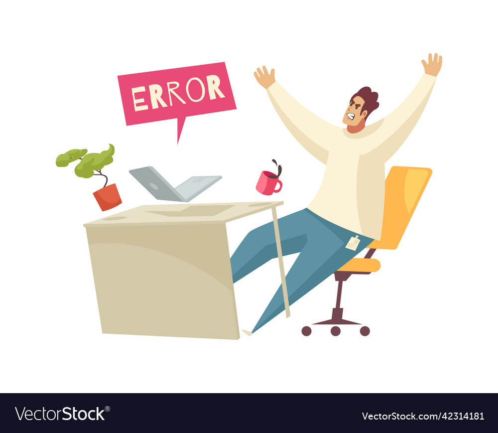 Programmer flat Royalty Free Vector Image - VectorStock
