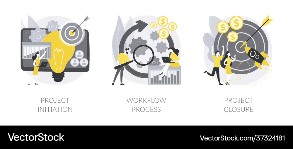 Project implementation abstract concept Royalty Free Vector