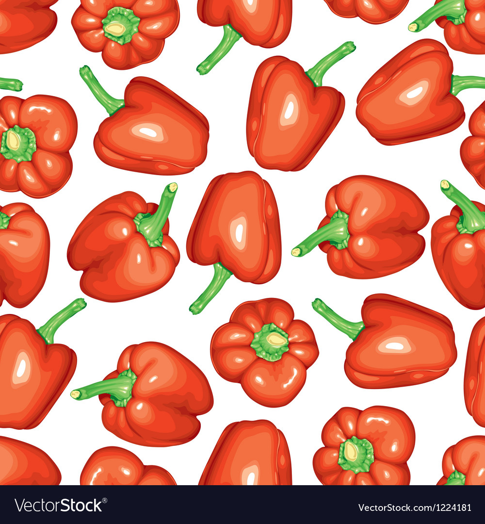 Red peppers pattern Royalty Free Vector Image - VectorStock