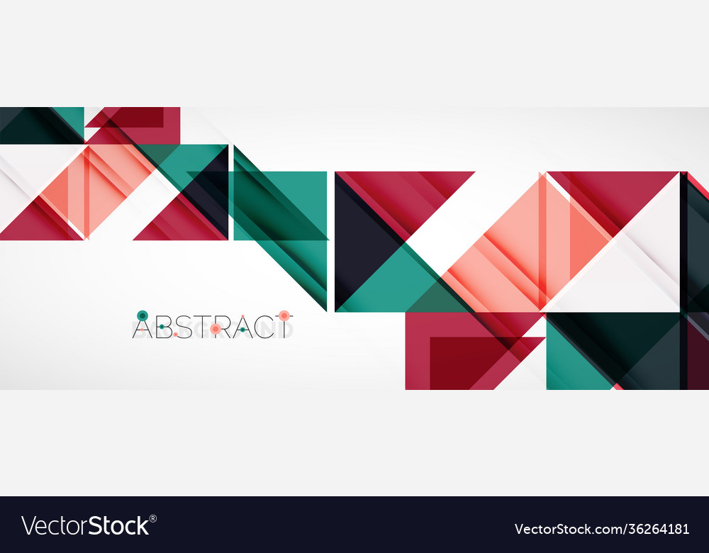 Set triangle geometric backgrounds Royalty Free Vector Image