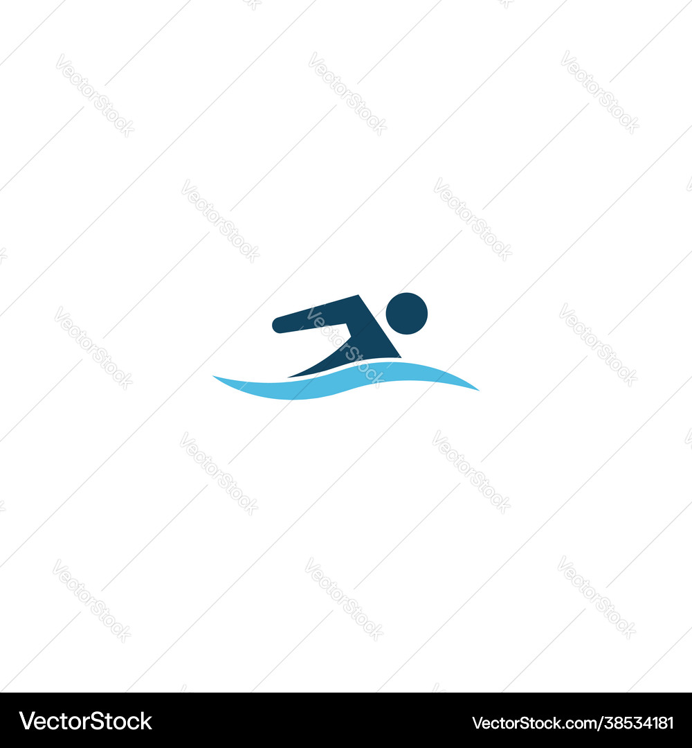 Swim swimming icon logo design concept Royalty Free Vector