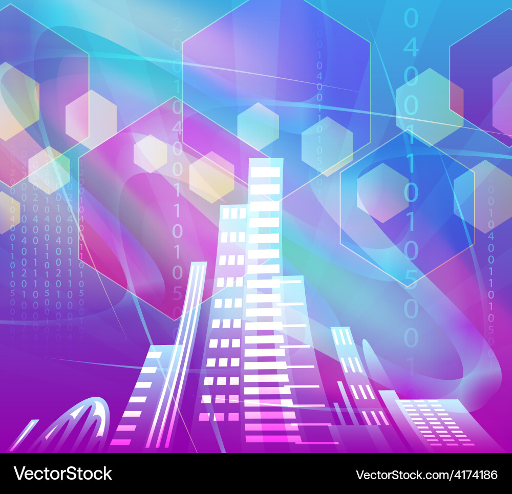 Abstract background city Royalty Free Vector Image
