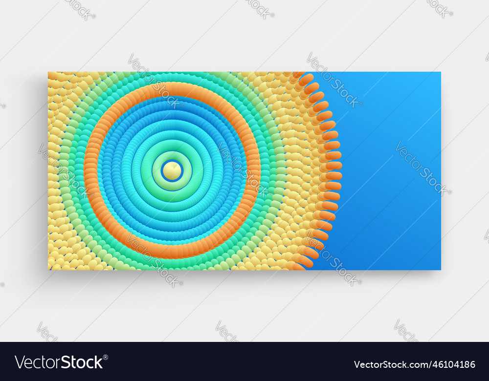 Abstract circular pattern made of color spheres Vector Image