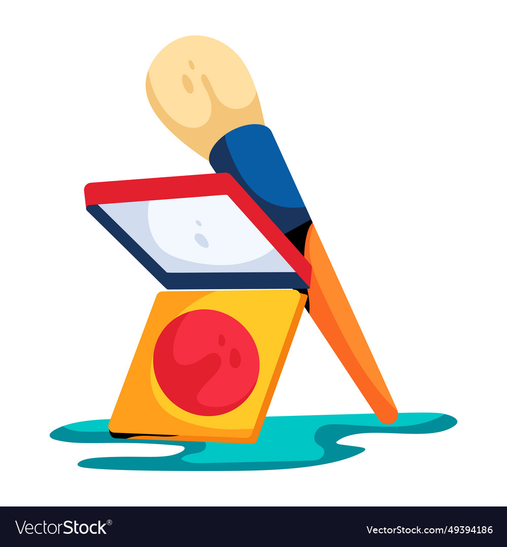Blush applicator Royalty Free Vector Image - VectorStock