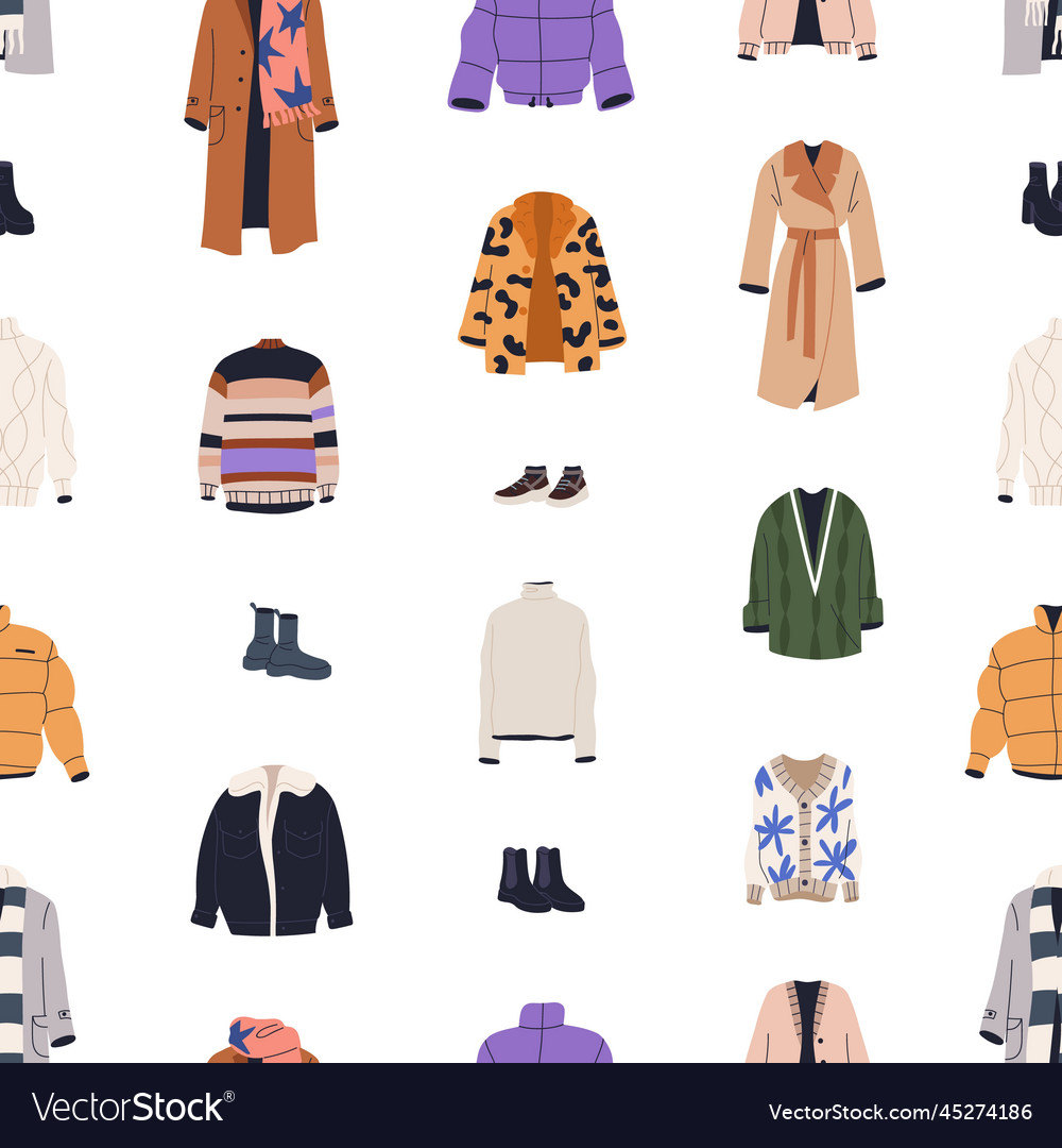 Clothes apparel pattern seamless background Vector Image