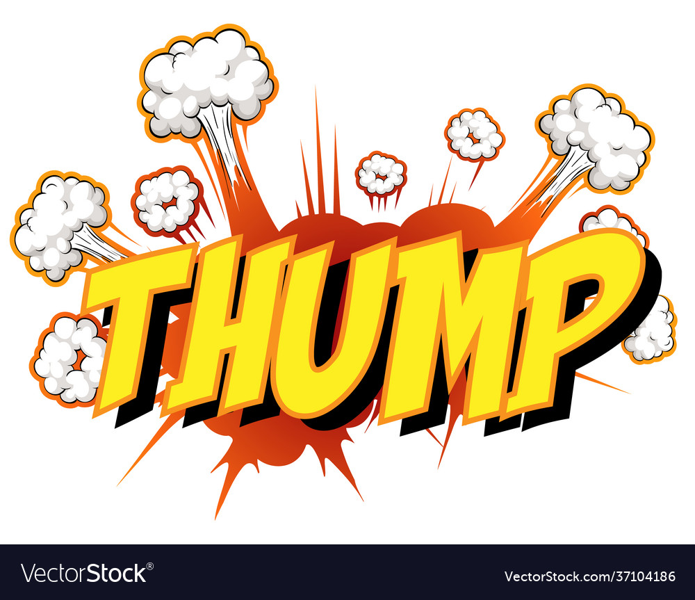 Comic speech bubble with thump text Royalty Free Vector