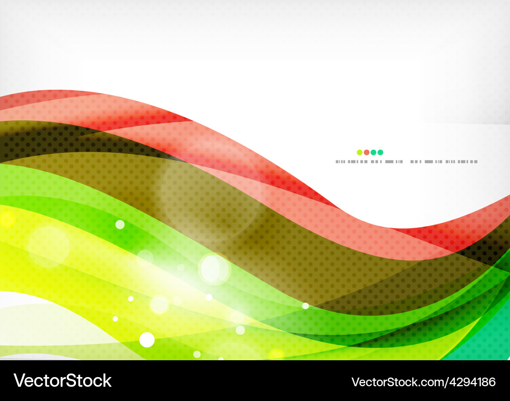 Green and red line swirls Royalty Free Vector Image